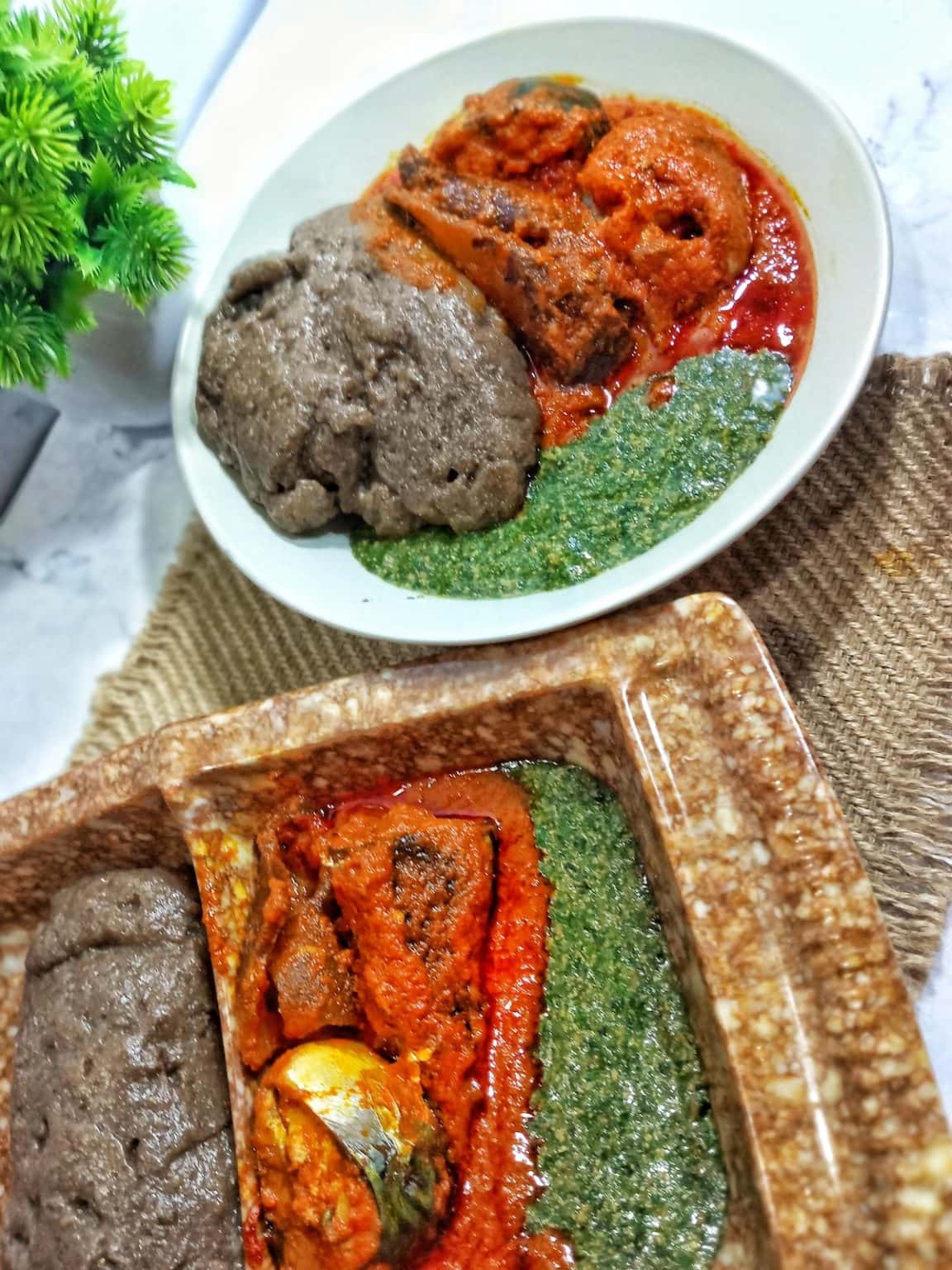 [VIDEO] Easy Nigerian Ewedu Soup: Jute Leaves Soup + Amala