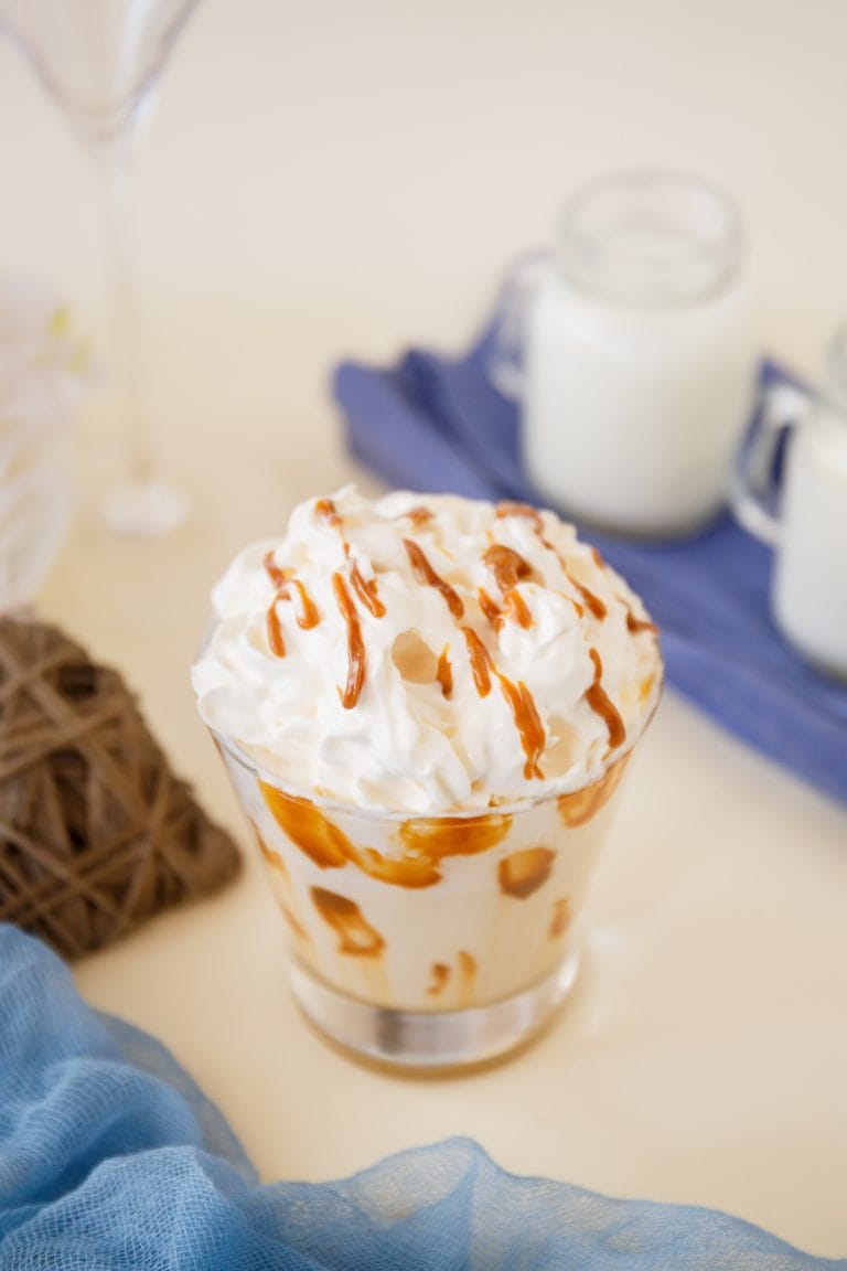 Homemade Salted Caramel Milkshake Recipe (4 Ingredients)