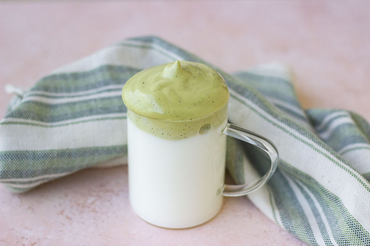 4-Ingredient Dalgona Matcha Latte Recipe