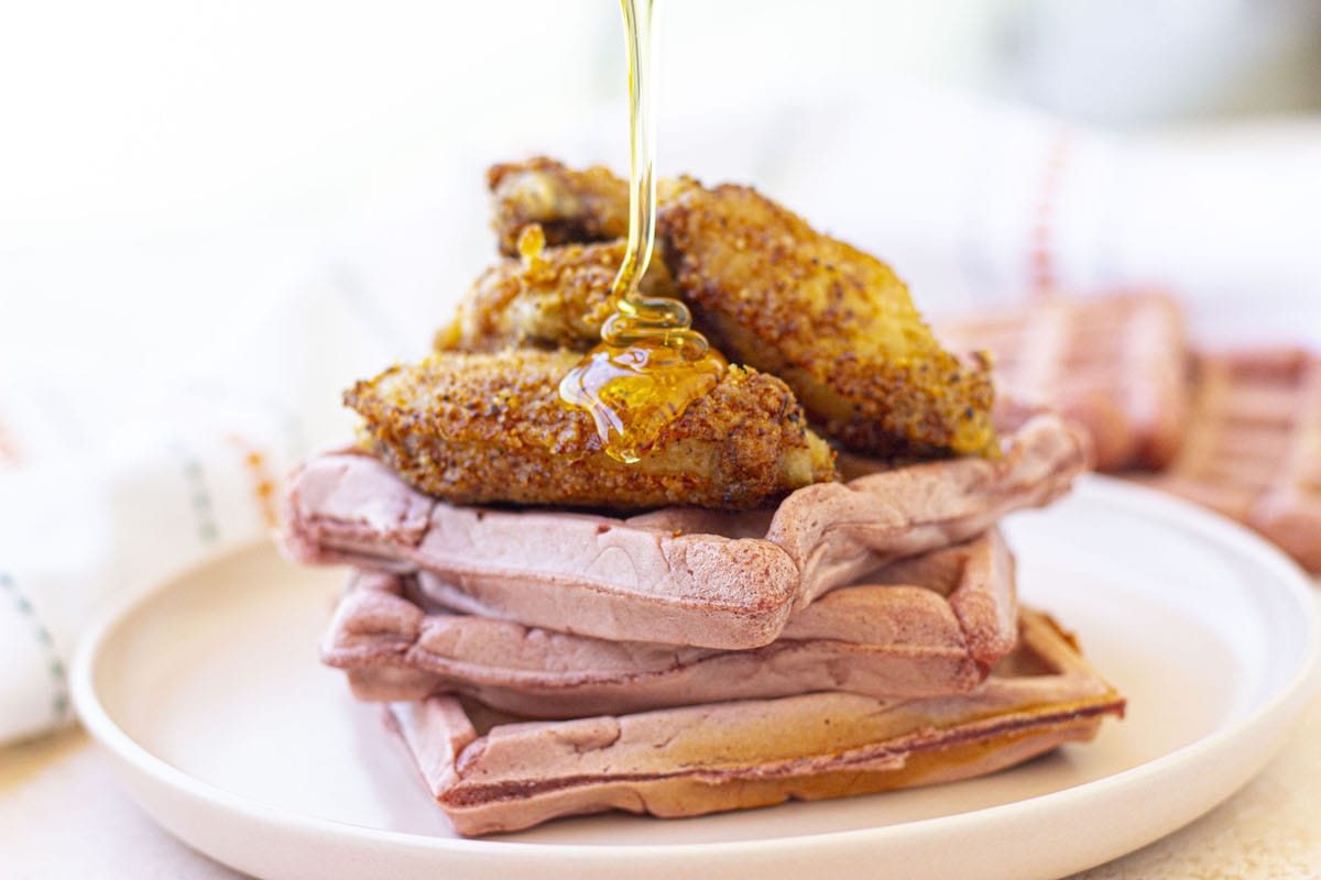 Red Velvet Waffles and Chicken Recipe