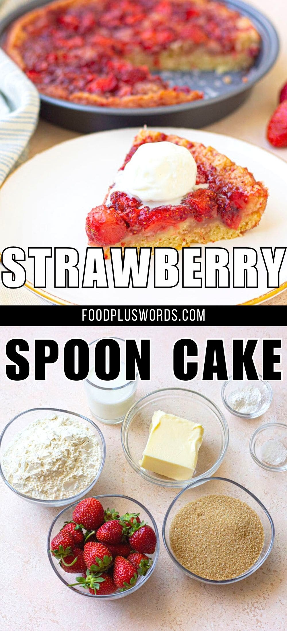 Strawberry Spoon Cake Recipe