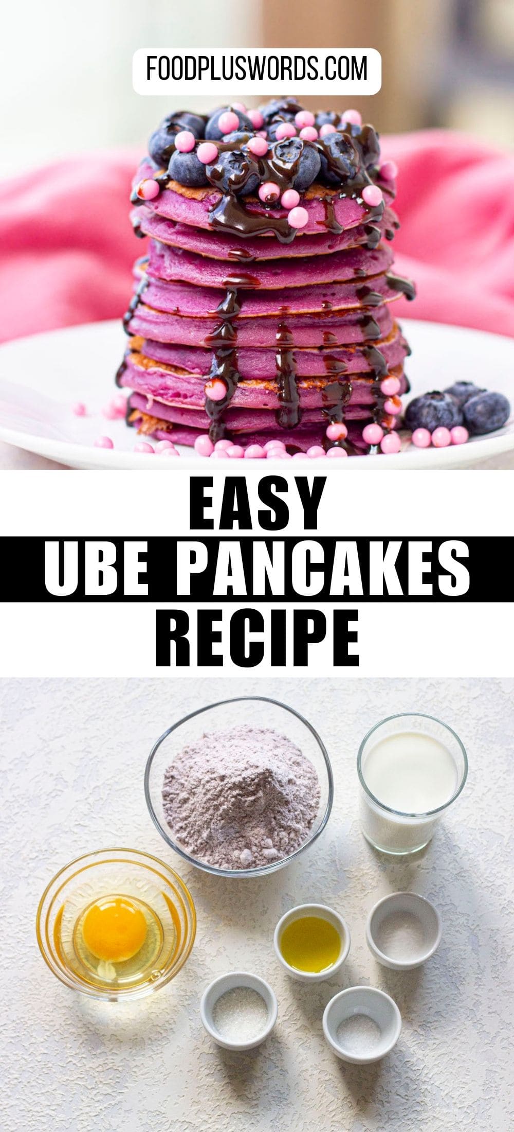 Purple Pancake Recipe (Easy Ube Pancakes)