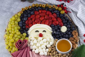 Santa Charcuterie Board (Christmas Snack Board Idea)