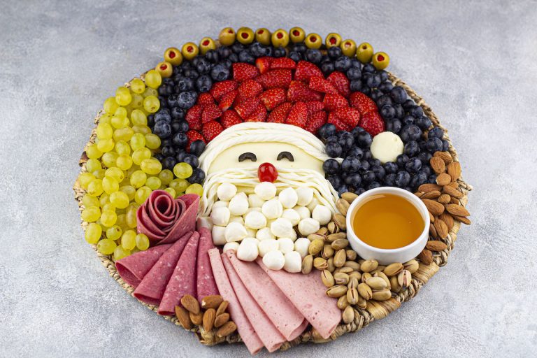 Santa Charcuterie Board (Christmas Snack Board Idea)