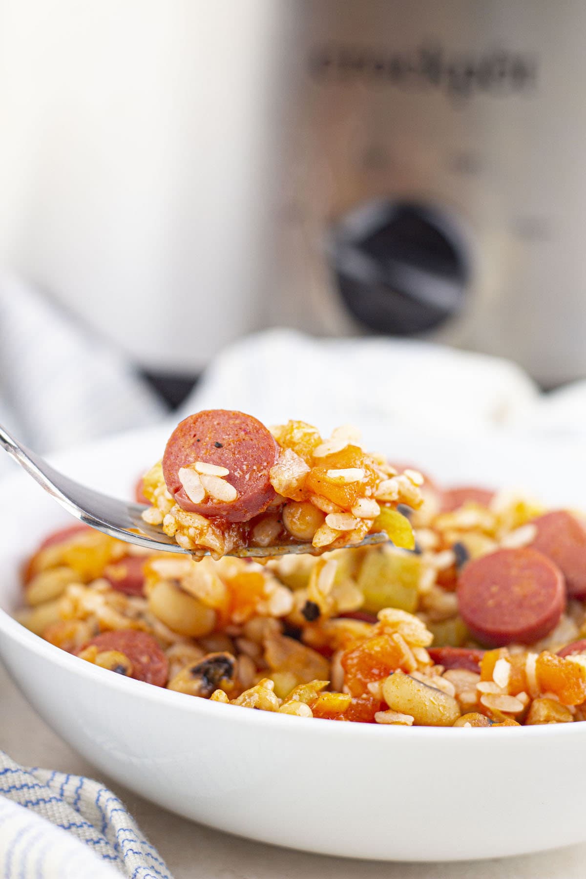 Crockpot Hoppin John with Sausage
