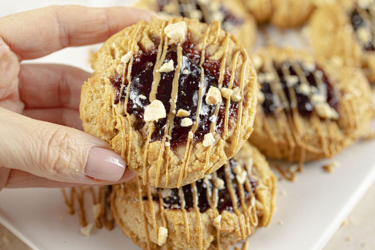 Easy Peanut Butter and Jelly Cookies